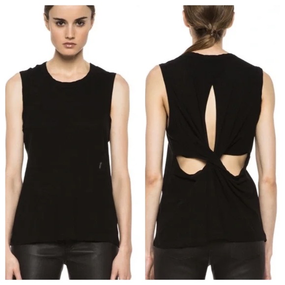 A.L.C. | Tops | Alc Harper Twist Back Tank In Black | Poshmark